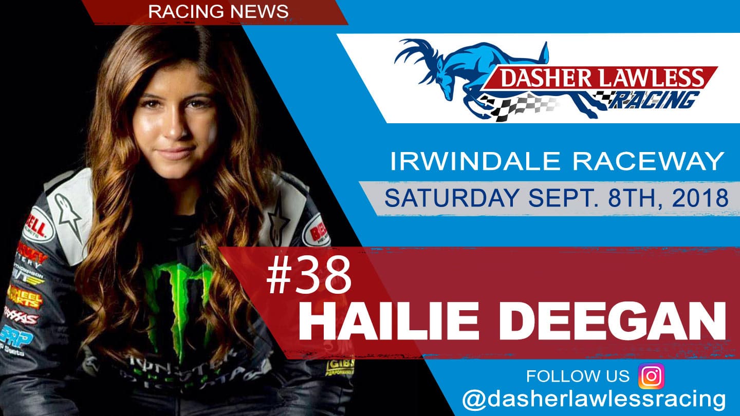 Dasher Lawless Racing showcases a 2nd entry this week with driver Hailie Deegan - Dasher Lawless